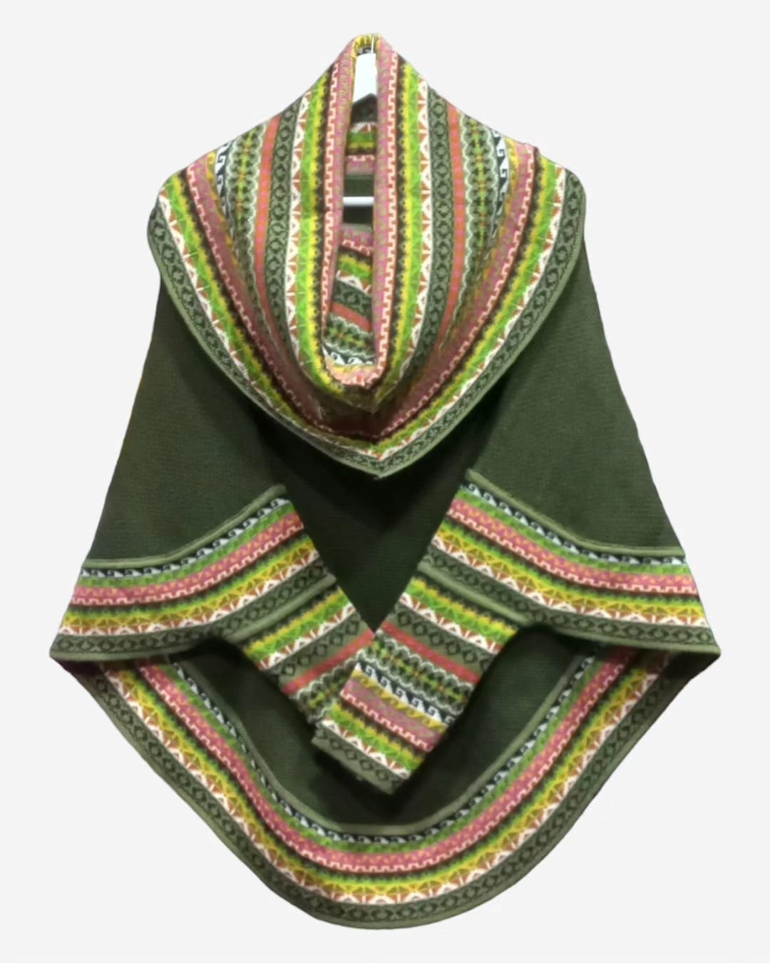 Poncho verde musgo de dama